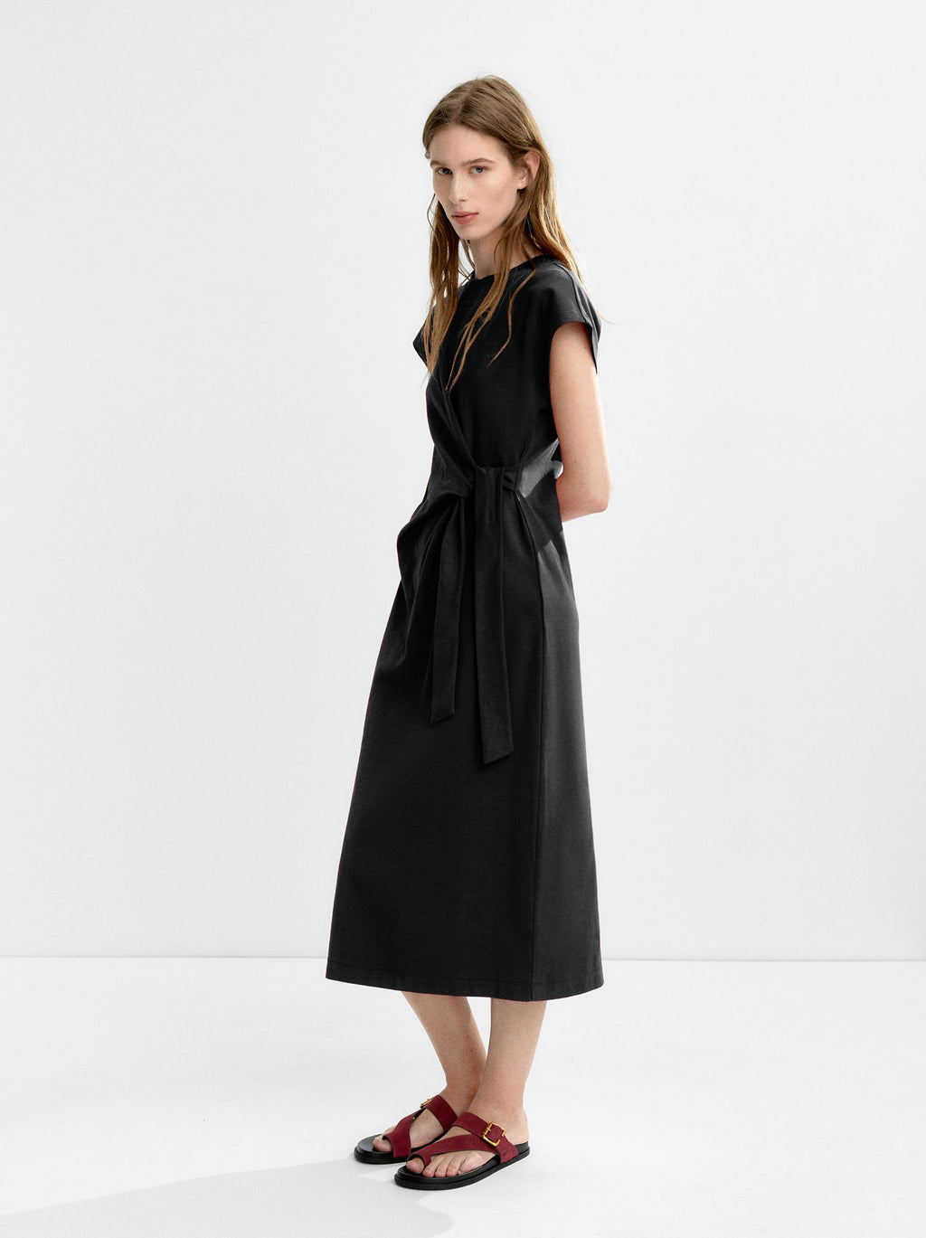 Draped Dress With Bow – Parfois