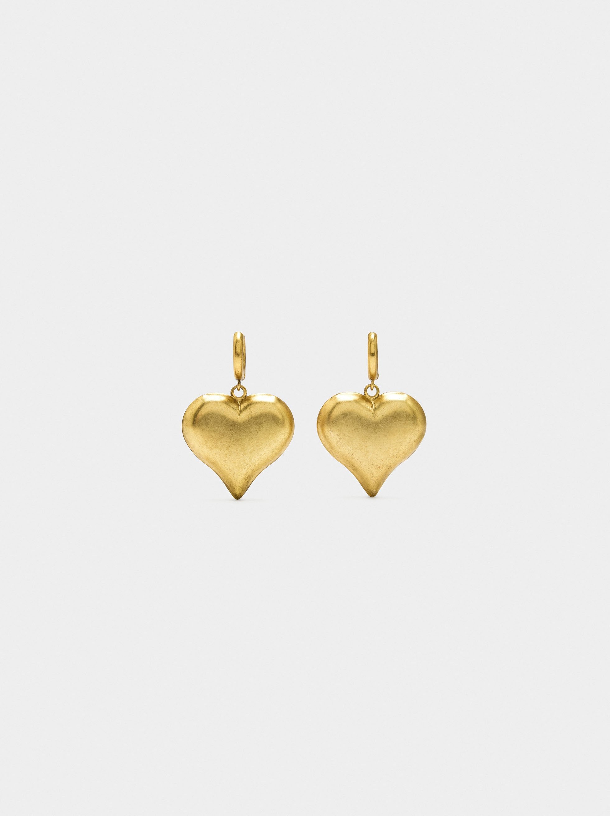 Hoop Earrings With Heart Pendant – Parfois